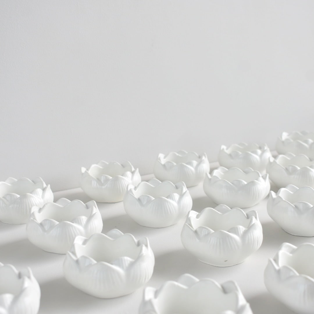 50ml Concrete Candle Jars with Unique Lotus Design | Wholesale Empty ...